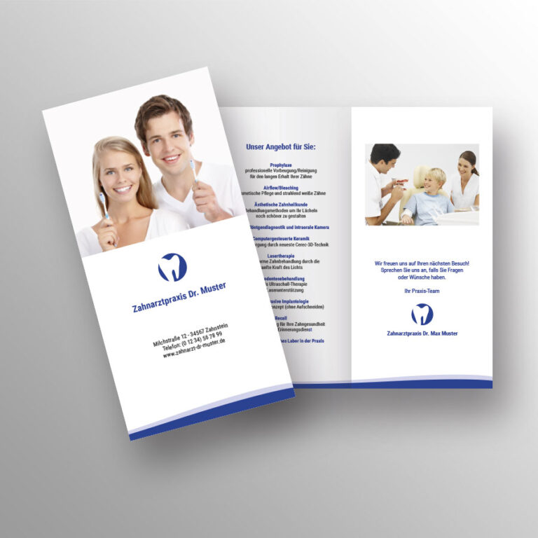Praxisflyer - Individuell für Zahnarztpraxis, Zahnarzt - dentalprint