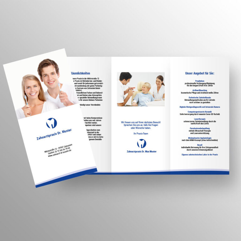 Praxisflyer - Individuell für Zahnarztpraxis, Zahnarzt - dentalprint